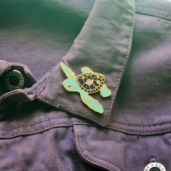 Space Turtle Hard Enamel Pin | Luna Lotus