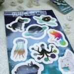 Celestial Creatures A5 Vinyl Sticker Sheet | Luna Lotus