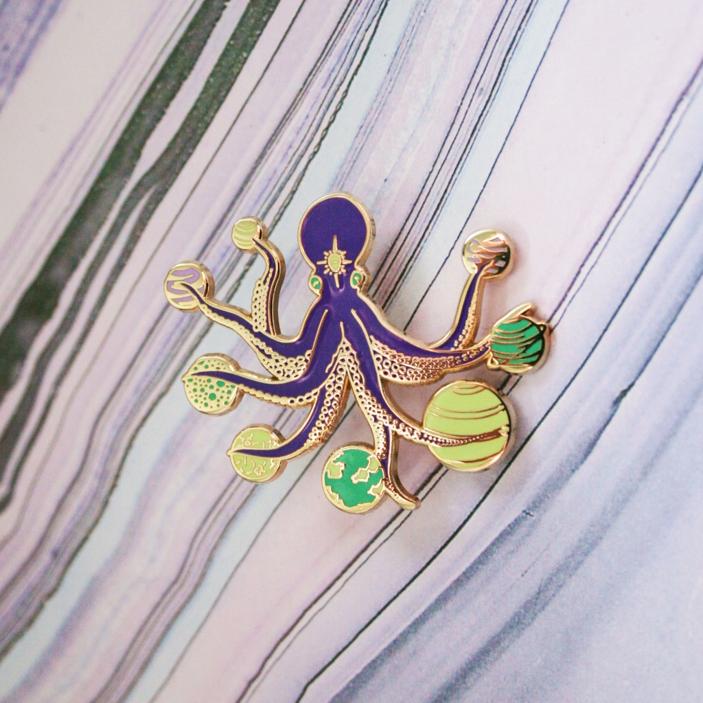 Crystal Collar Enamel Pin Set | Luna Lotus